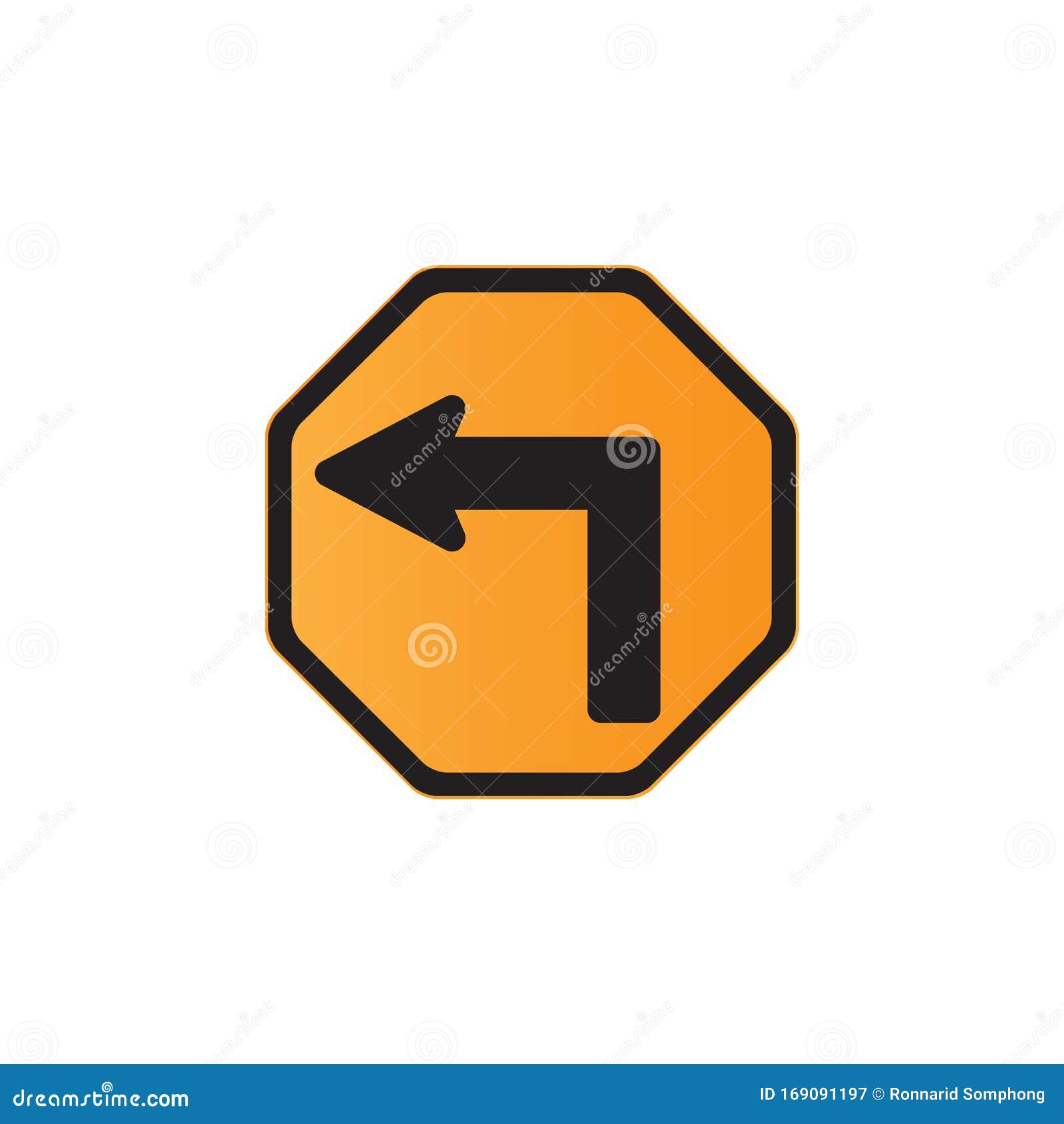 Traffic sign . Turn Left stock illustration. Illustration of left ...
