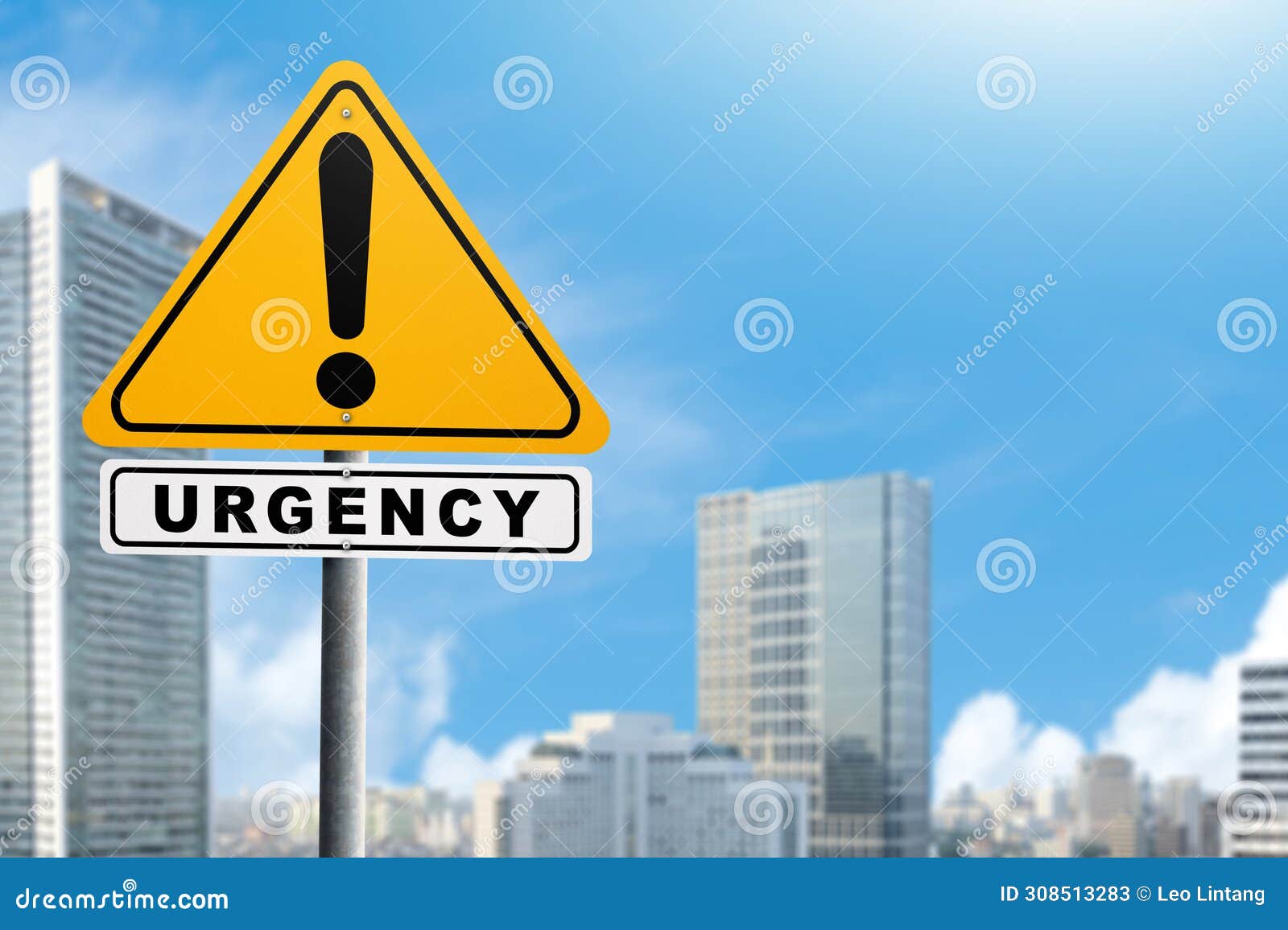 Traffic Sign with Urgency Text Stock Image - Image of object, speed ...