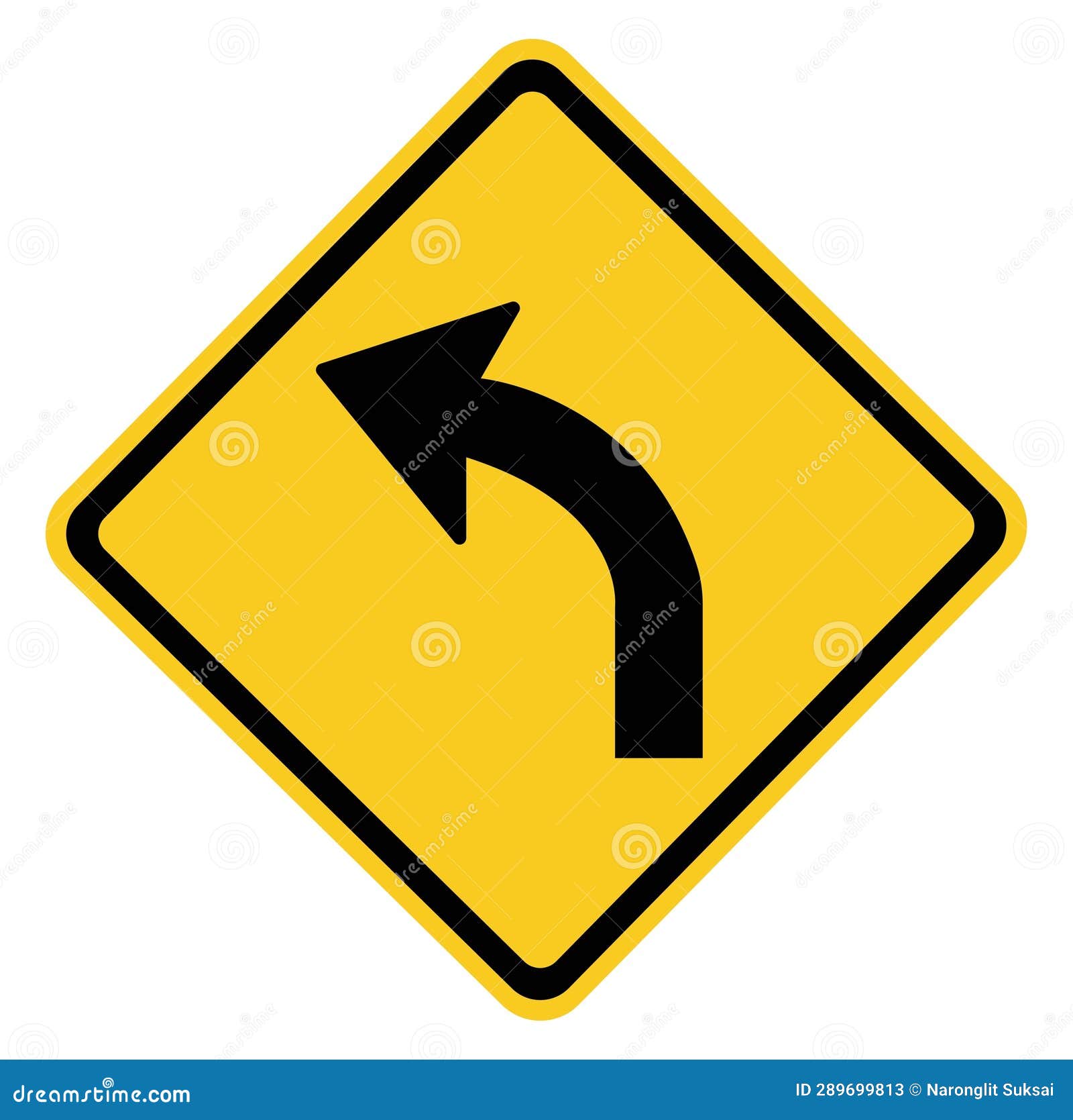 Traffic Sign Warning Sign Turn Right Stock Illustration - Illustration ...