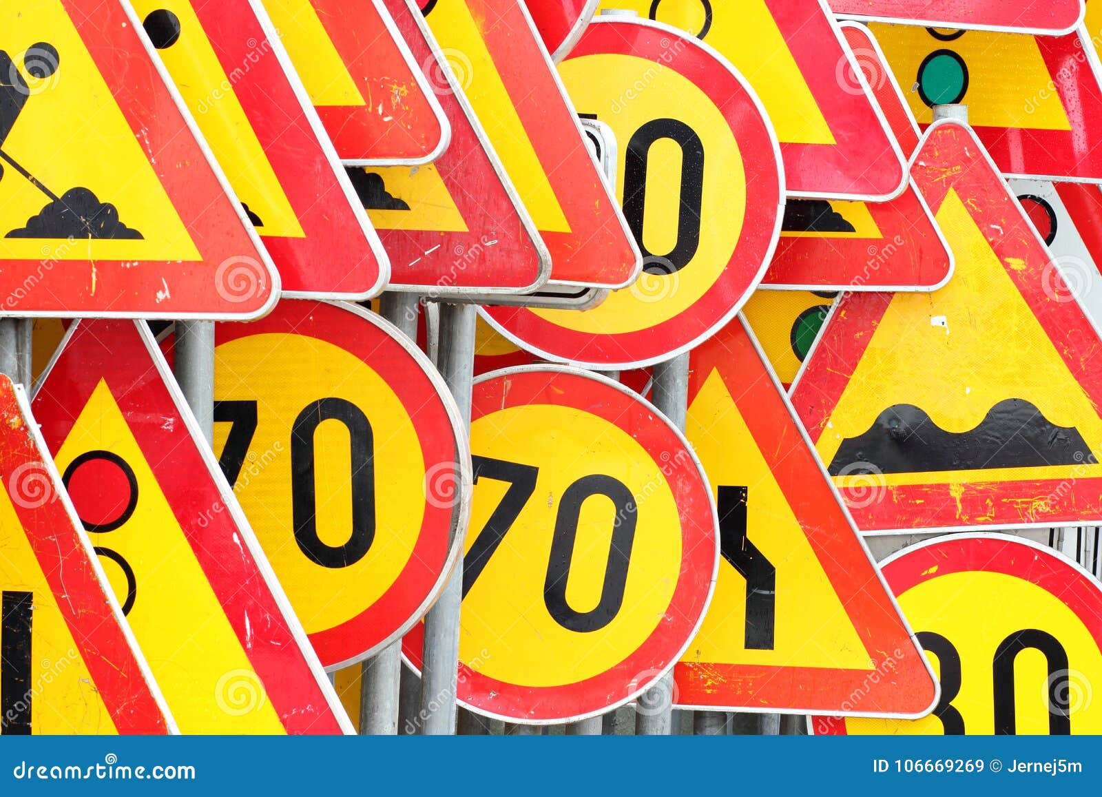 Traffic Sign_yellow and Red Stock Image - Image of metal, empty: 106669269