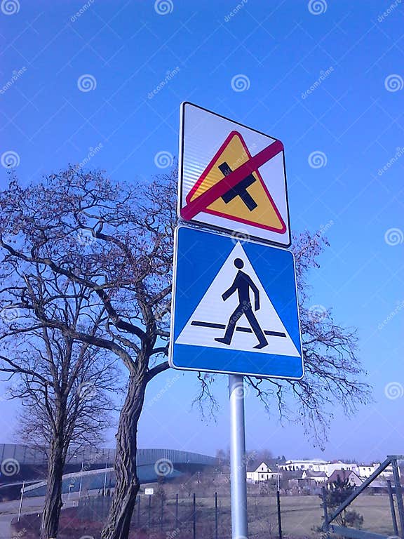 Traffic sign stock photo. Image of tree, sign, crossing - 50187840