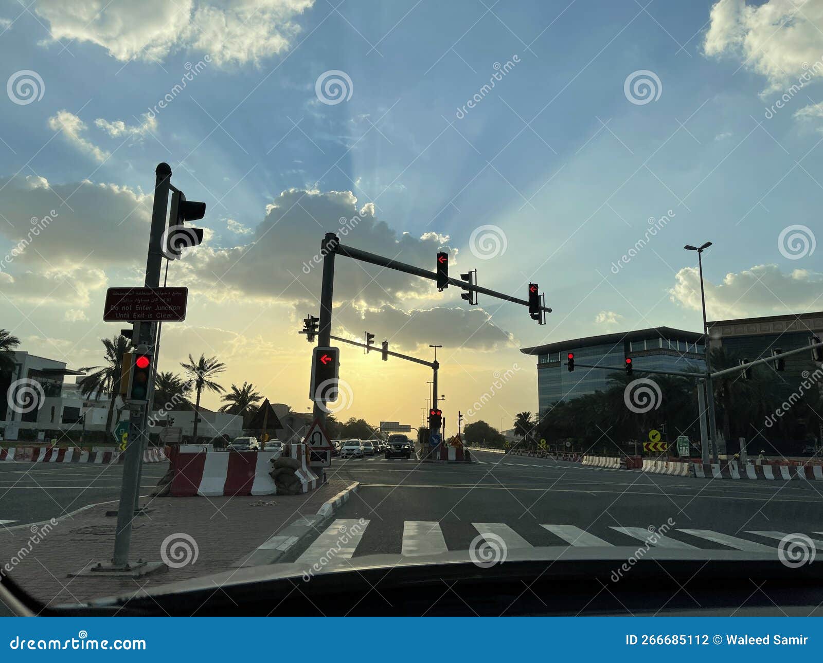 Traffic signal stock photo. Image of sunrise, signal - 266685112