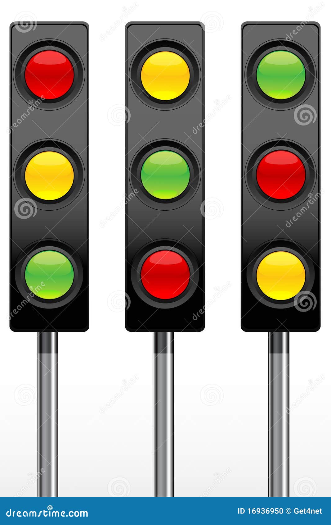Traffic Signal Icons Stock Photo - Image: 16936950