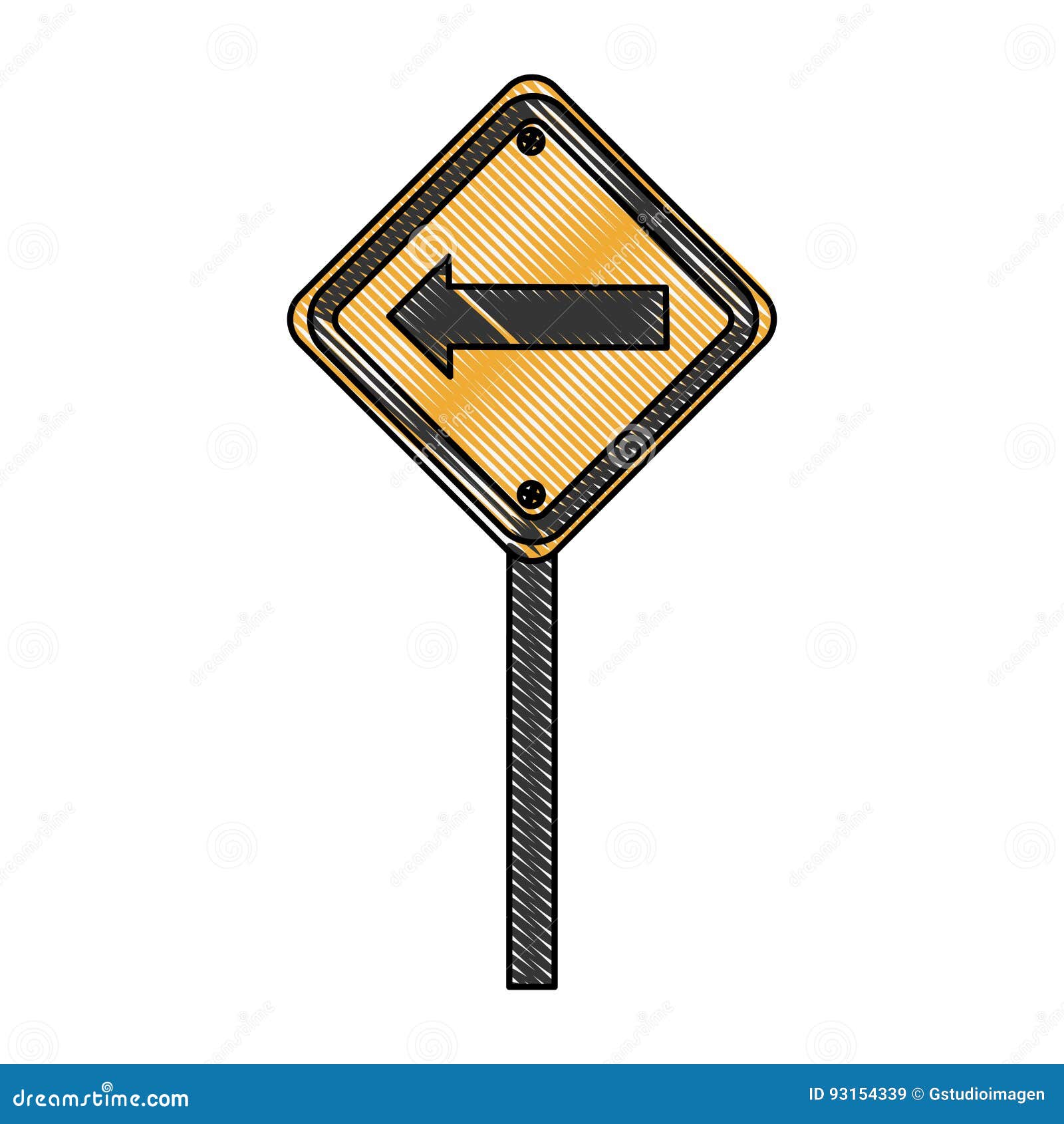 Traffic Signal with Left Arrow Stock Vector - Illustration of sign ...