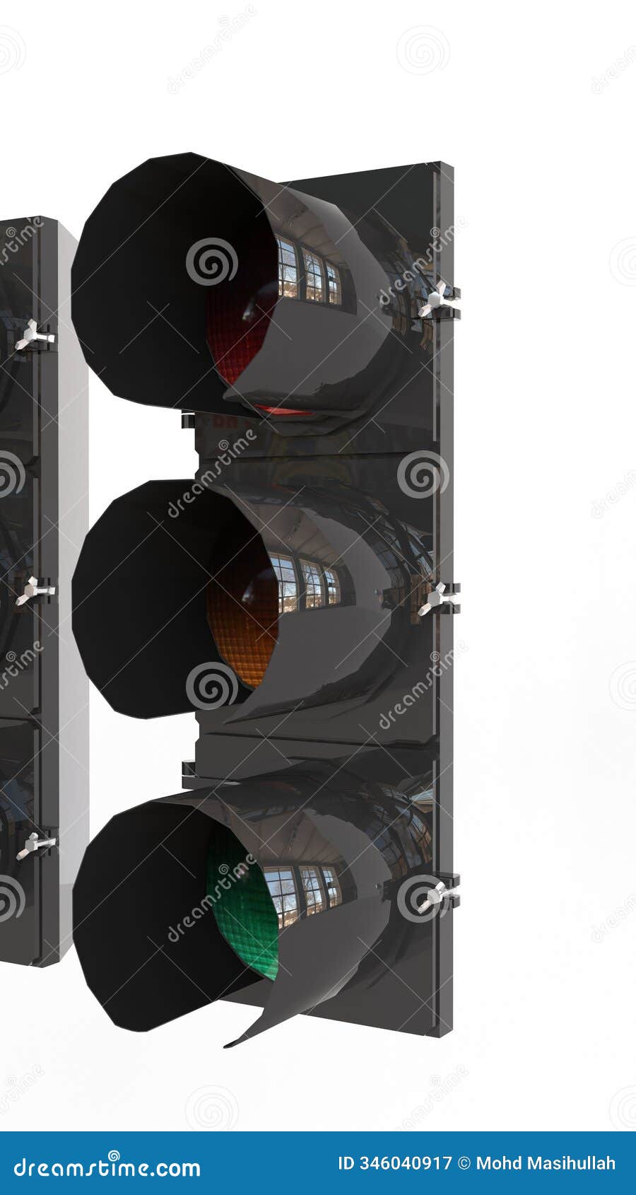 Traffic Signal Light with White Background Stock Image - Image of ...