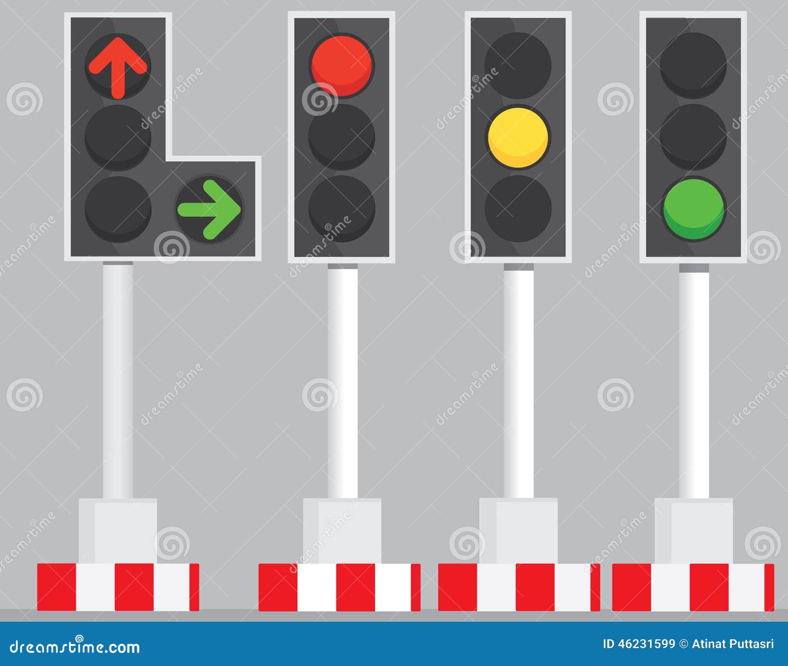 Traffic Signal Lights stock vector. Illustration of green - 46231599