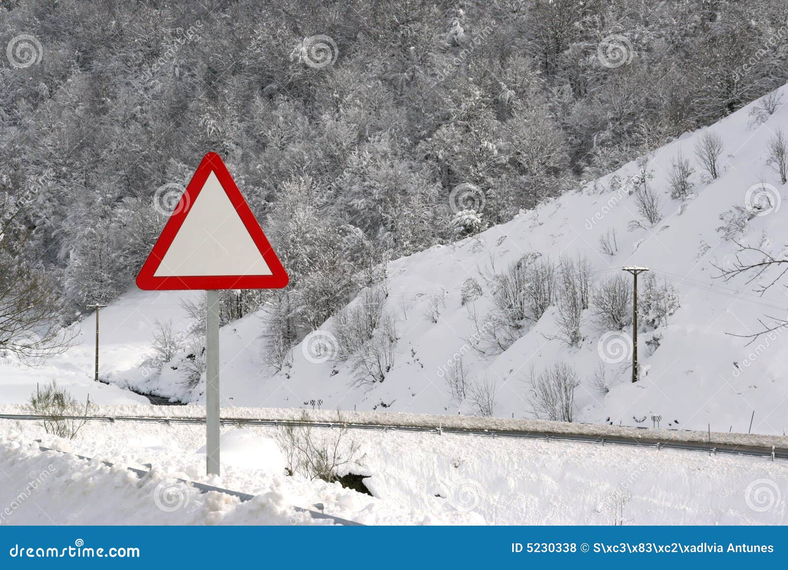 Traffic signal in snow stock photo. Image of frost, landscape - 5230338