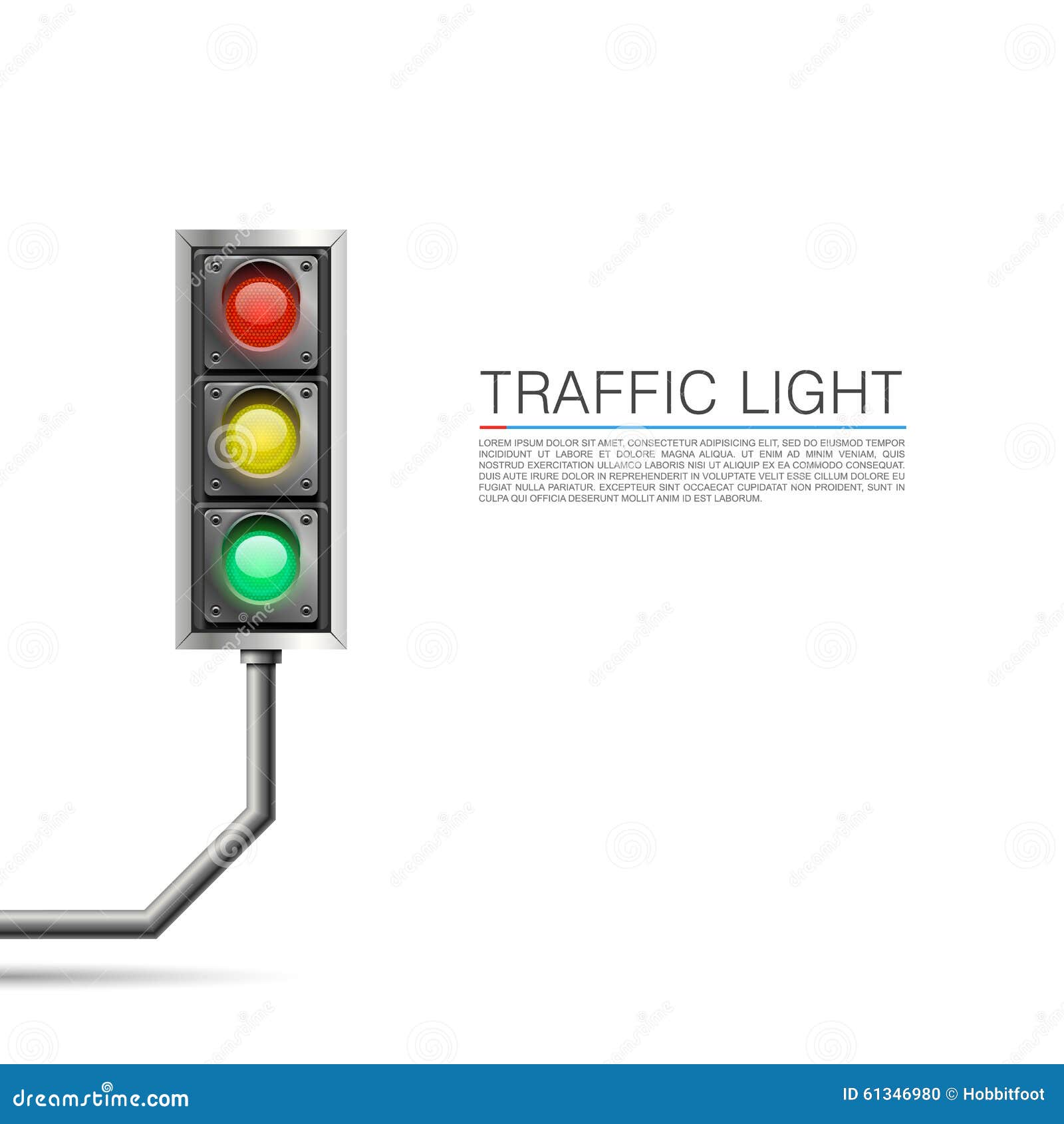 Traffic Signal on a White Background Stock Vector - Illustration of ...