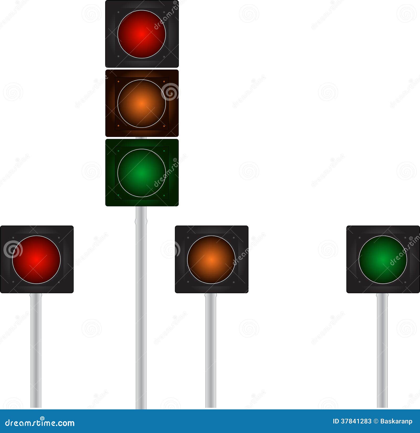 Traffic Signals Cartoon Vector | CartoonDealer.com #61510311