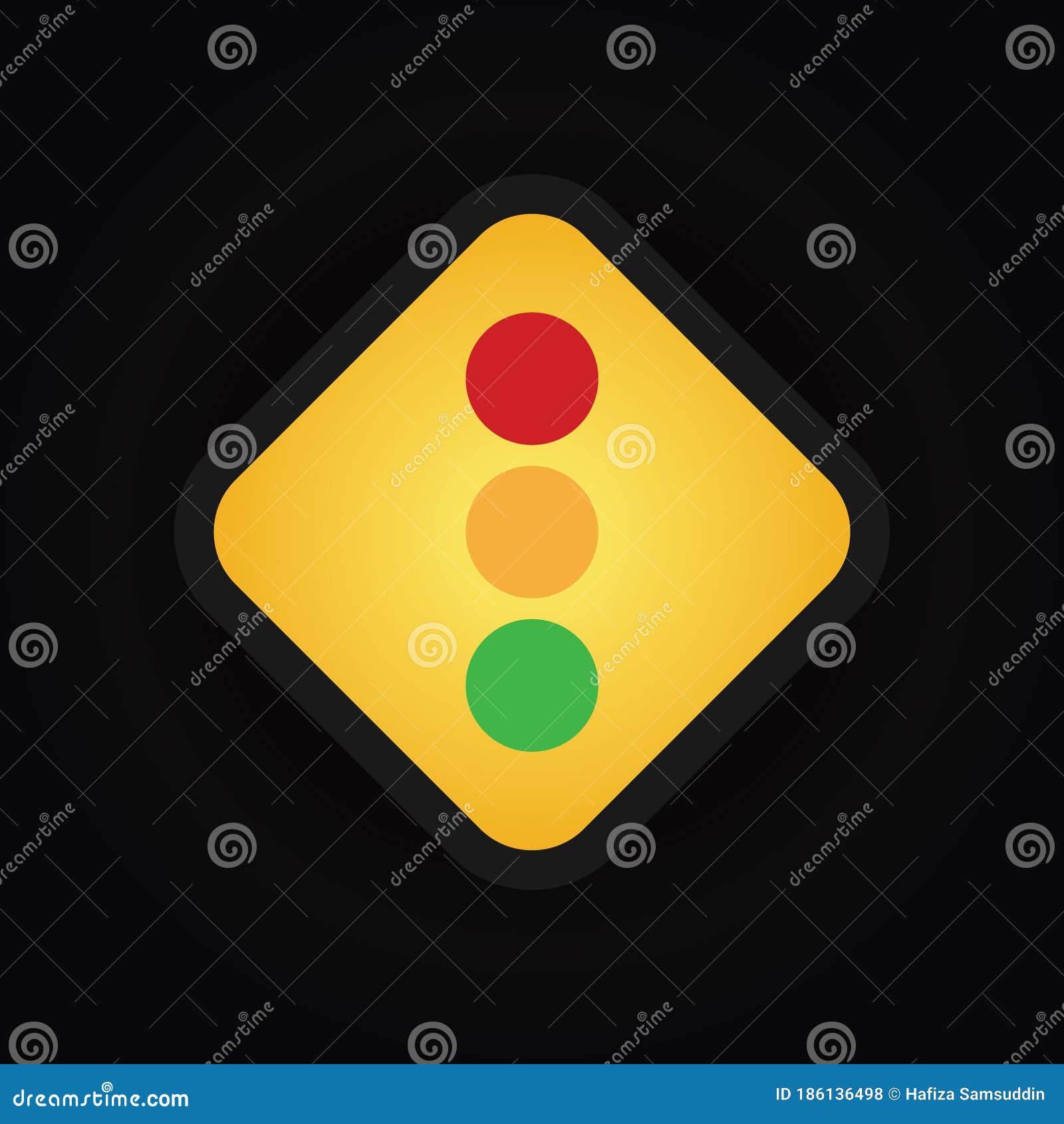 Signals Ahead Ramp Metering Symbol Sign, Vector Illustration, Isolated ...