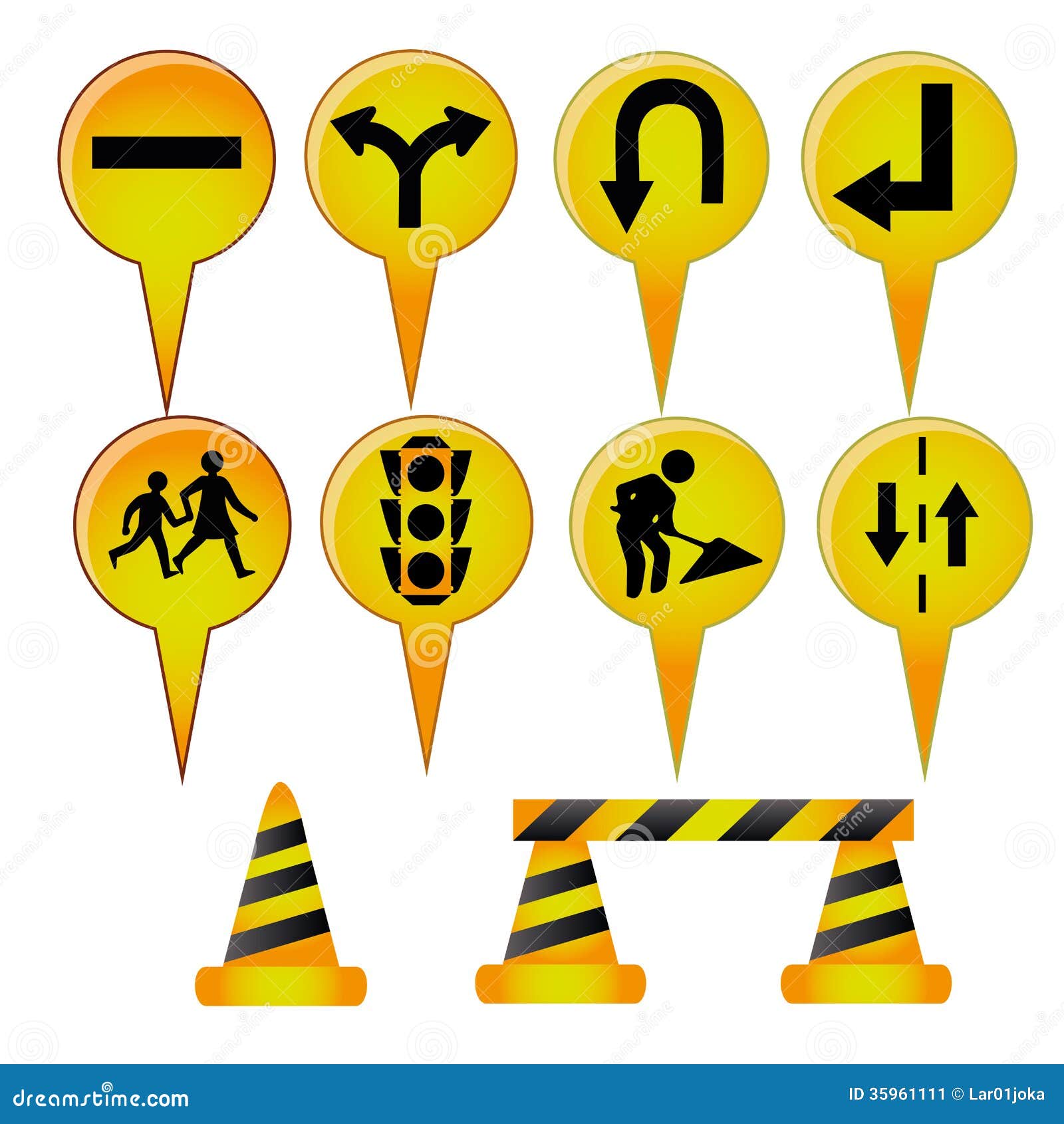 Traffic Signals Cartoon Vector | CartoonDealer.com #35961111