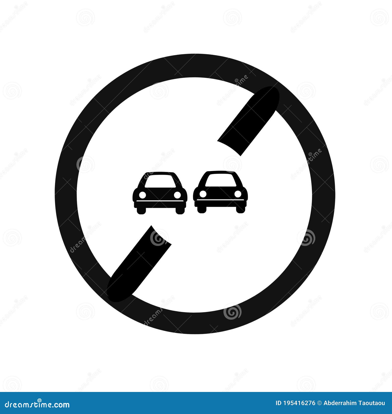 Traffic Signals End of Overtaking Prevention Stock Illustration ...