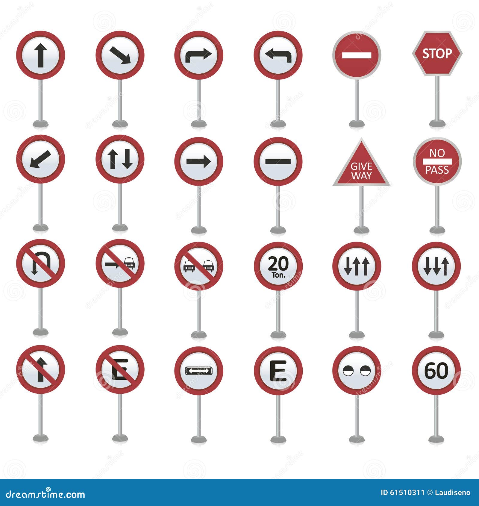 Traffic Signals Cartoon Vector | CartoonDealer.com #61510311