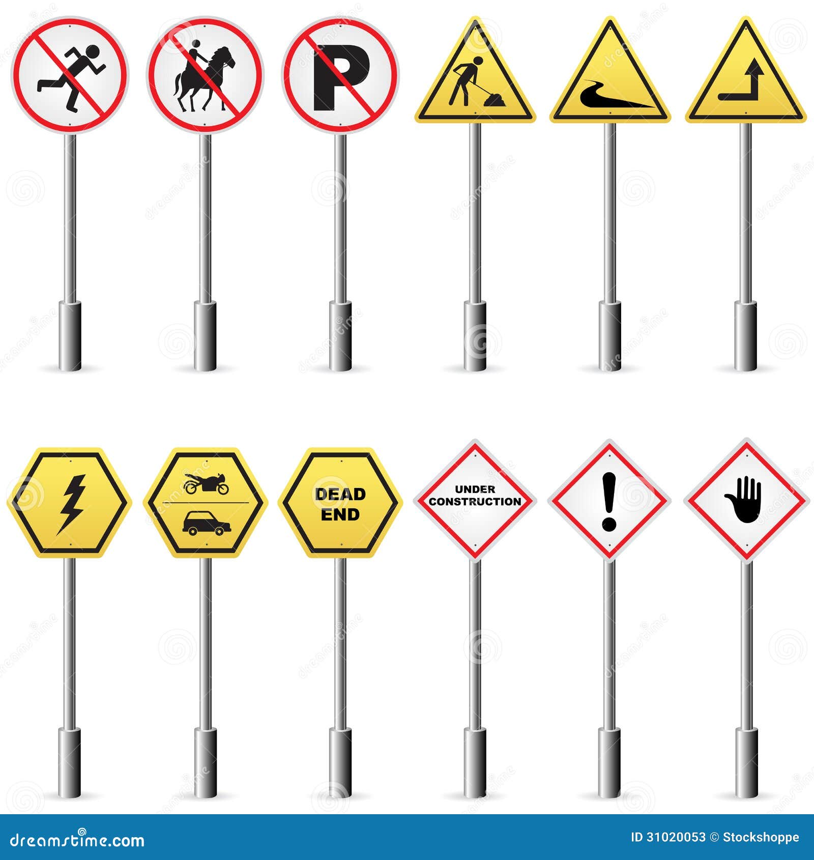 Traffic Signpost stock illustration. Illustration of road - 31020053
