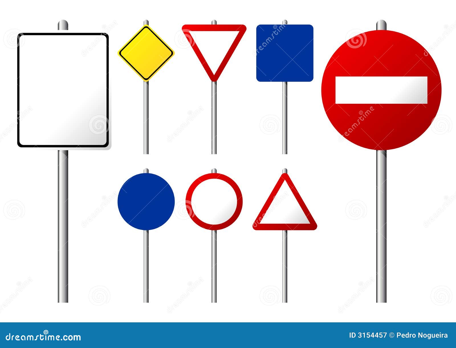 Traffic Signs Cartoon Vector | CartoonDealer.com #3154457