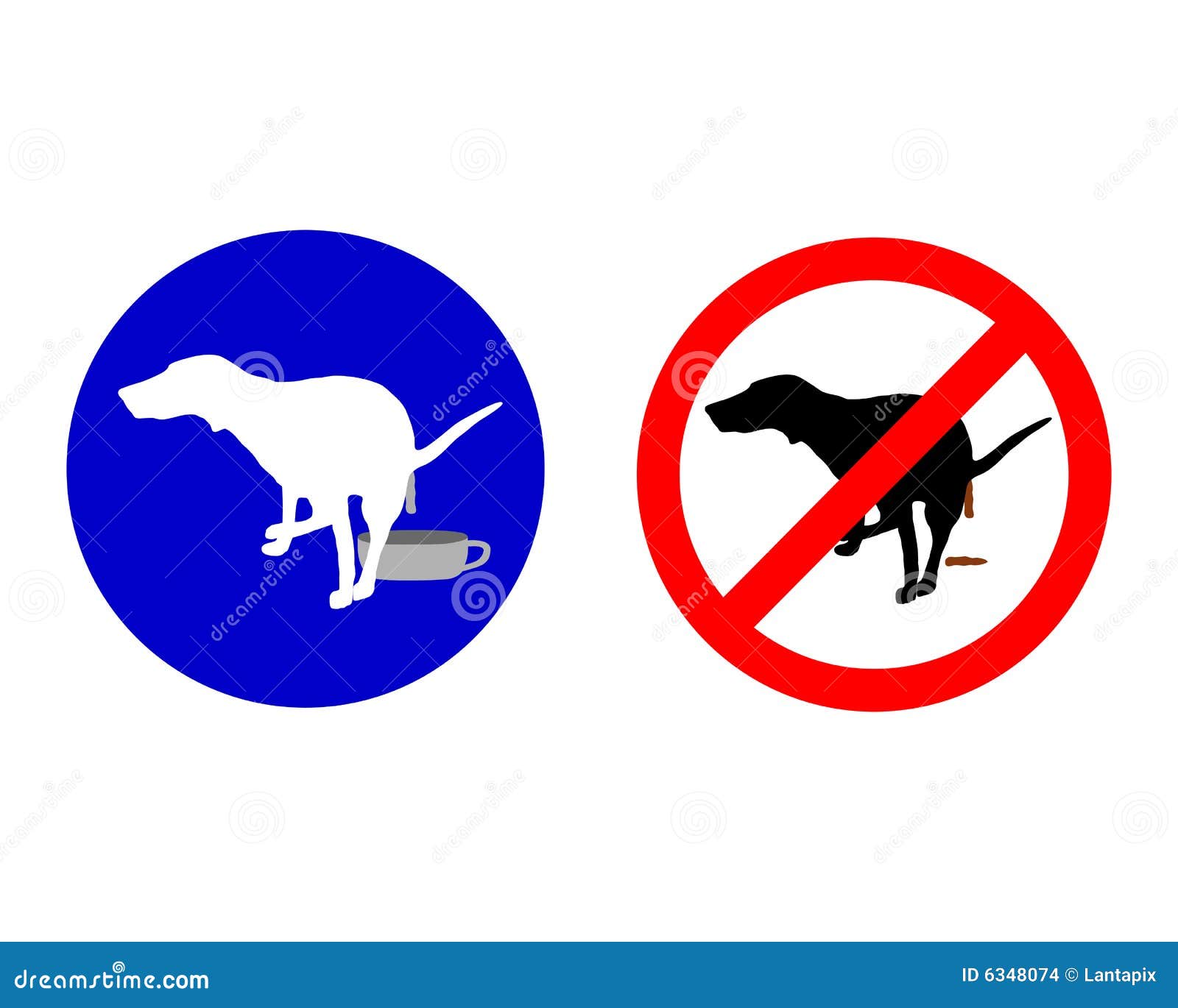 Traffic signs for dogs stock vector. Illustration of training - 6348074