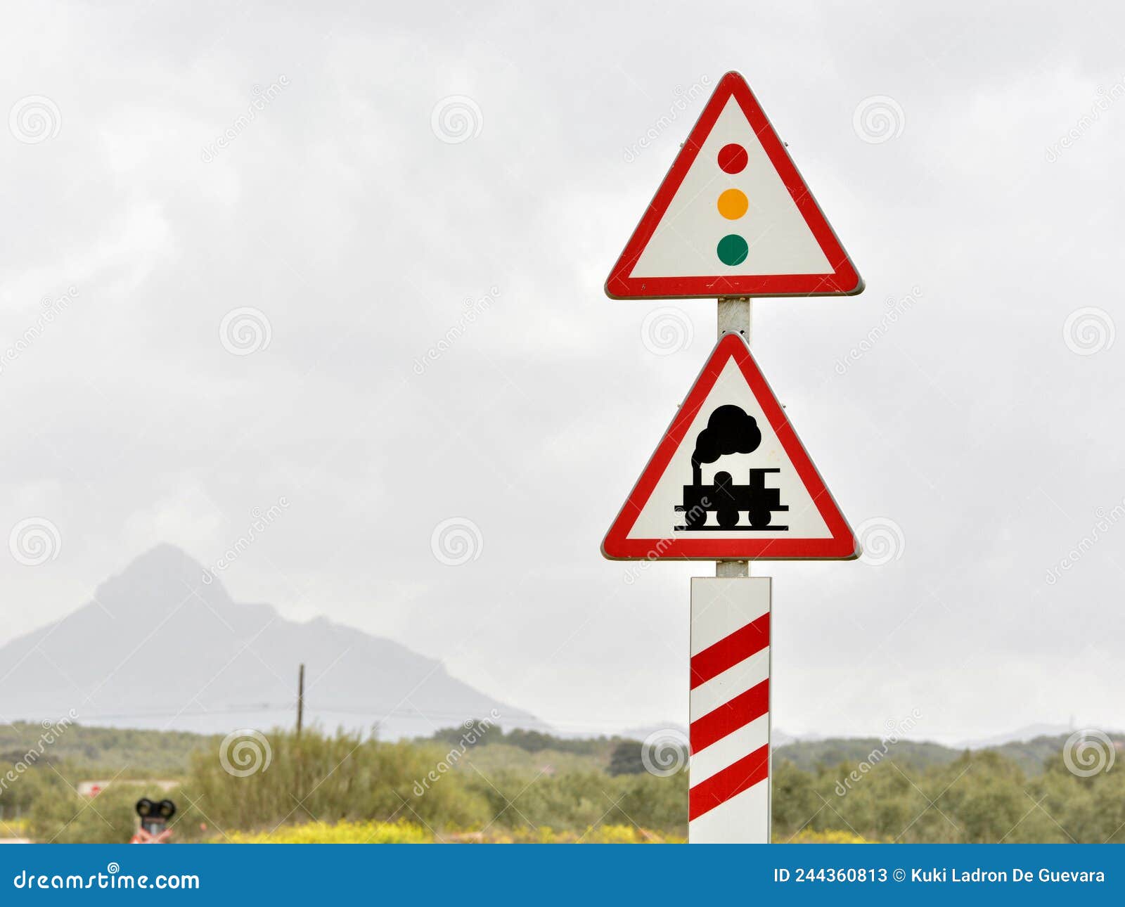 Traffic Signs of , Level Crossing Stock Image - Image of blanco ...