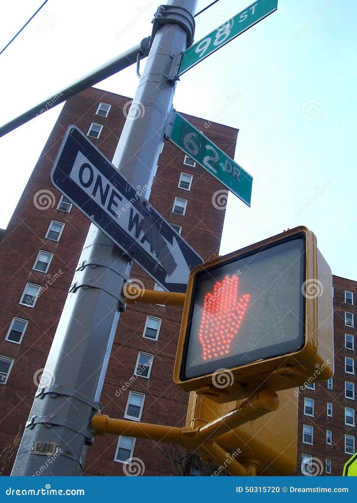 Traffic Signs In A Manhattan Corner Stock Photography | CartoonDealer ...