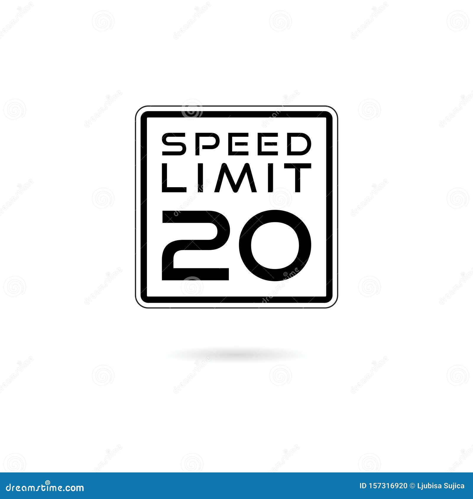 Traffic Signs Maximum Speed Limit Icon Vector Illustration ...
