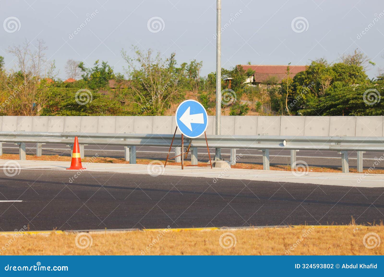 Traffic signs stock photo. Image of arrow, sign, warning - 324593802
