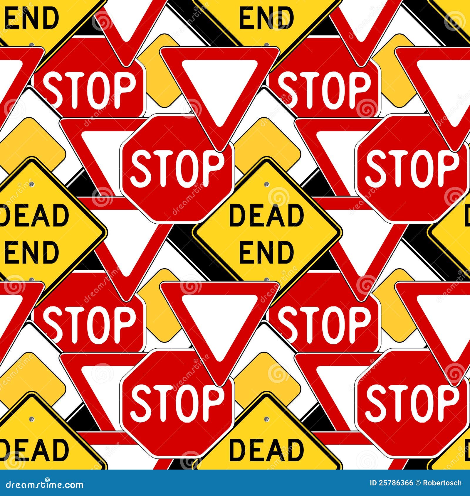 Traffic signs pattern stock vector. Illustration of ride - 25786366