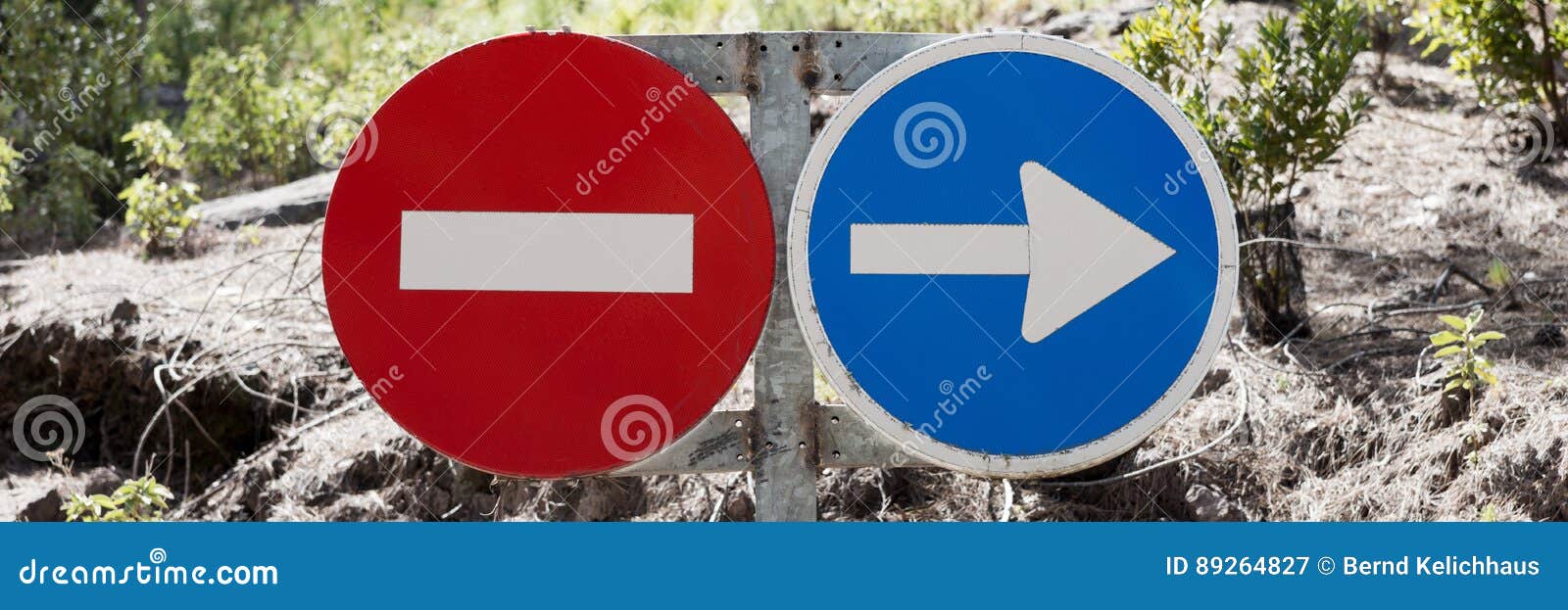 Traffic Signs Prohibited and Driving Direction Stock Image - Image of ...