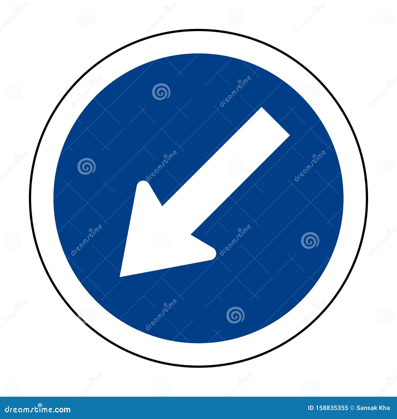 Traffic Signs,Regulatory Signs,Keep Left Stock Illustration ...