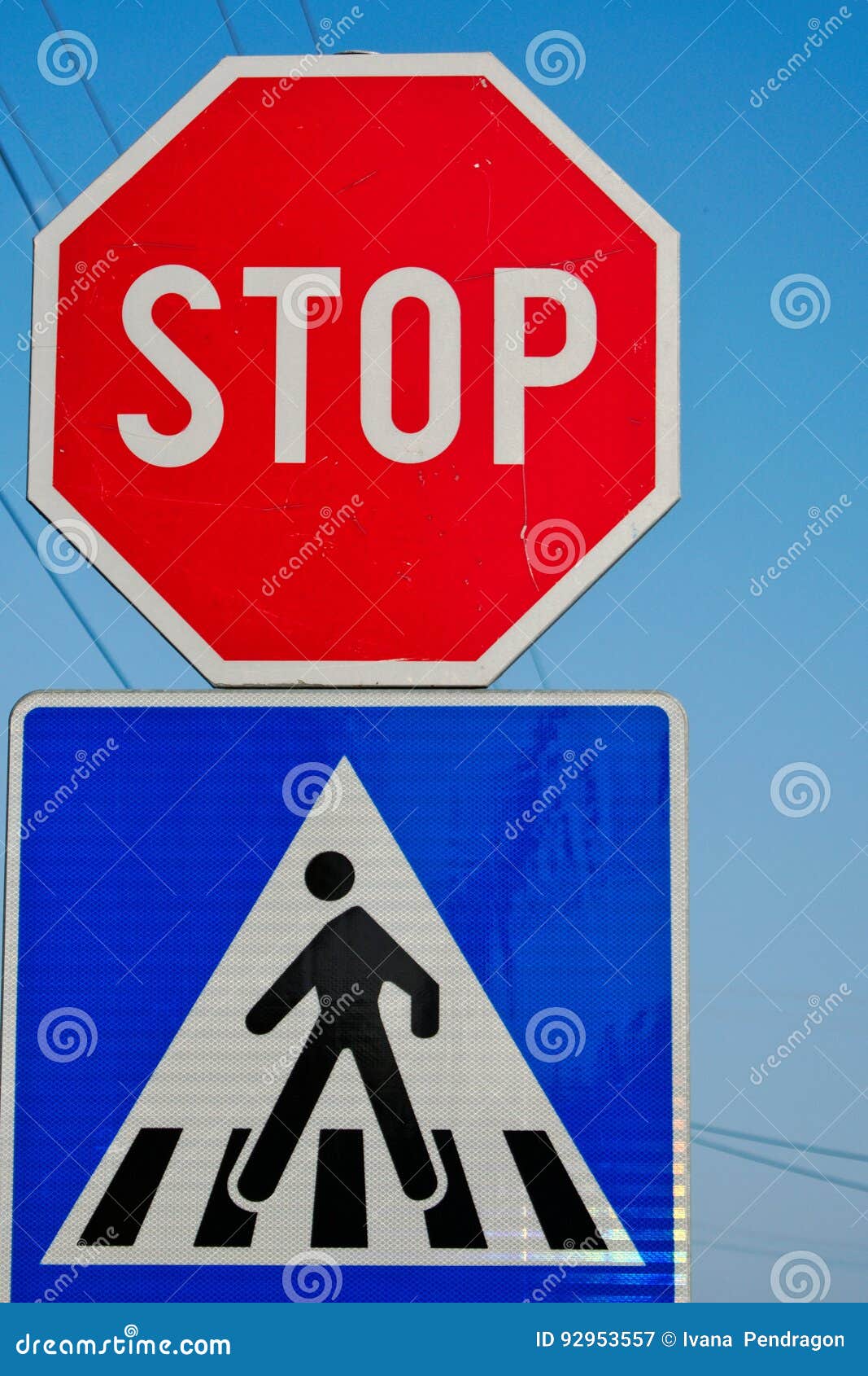 Traffic Signs stock image. Image of crosswalk, white - 92953557