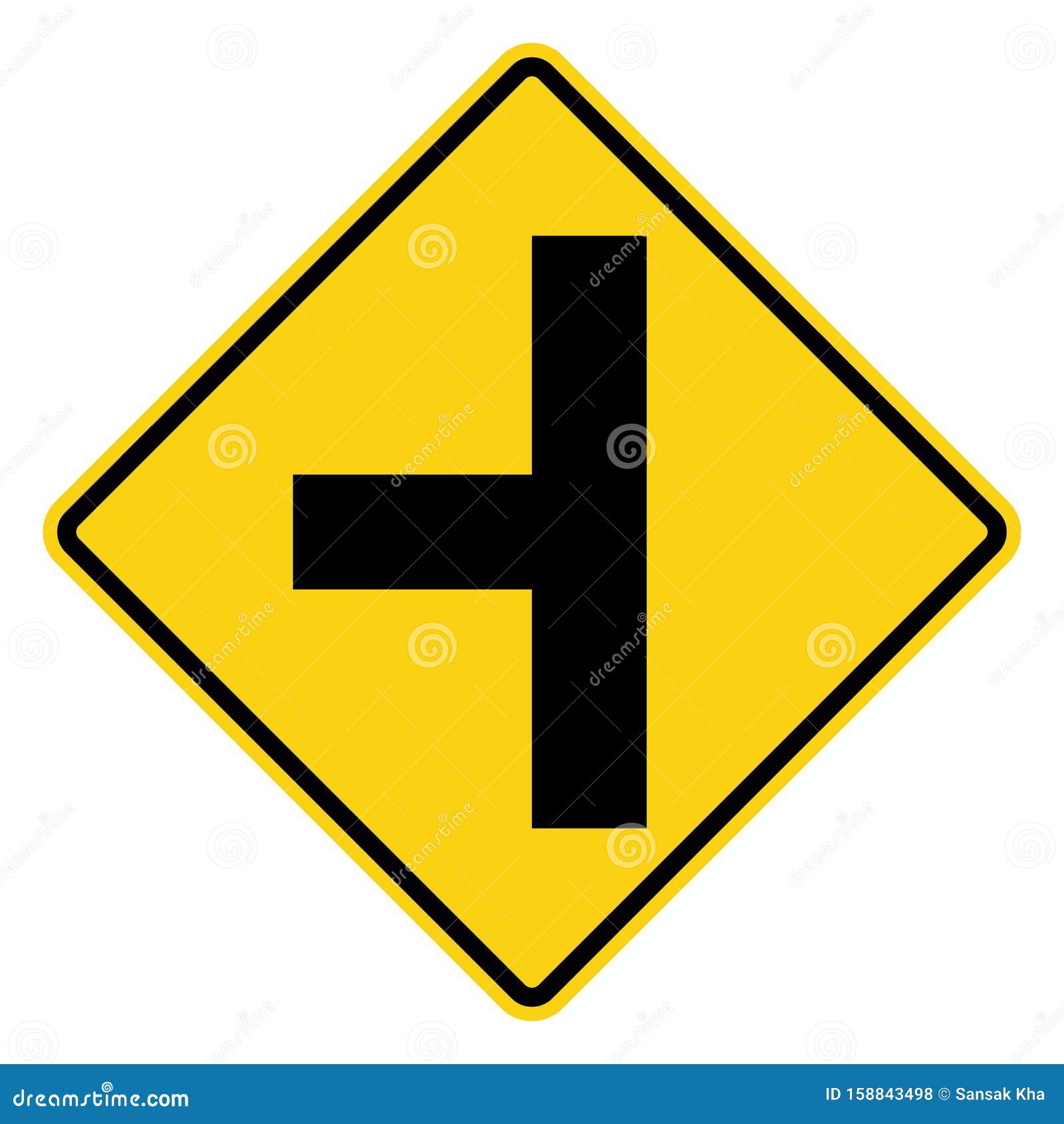 Traffic Signs,Warning Signs, Side Road Junction on Left Stock ...