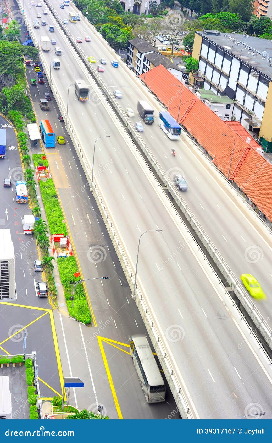 Traffic in Singapore stock image. Image of asian, landscape - 39317167