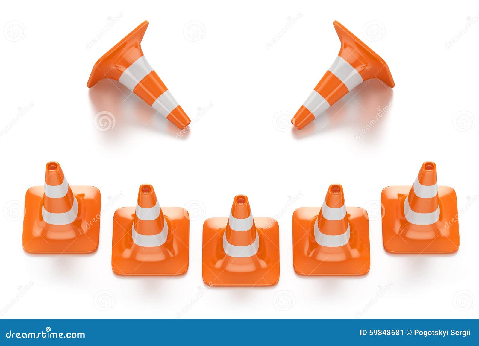 Traffic smile cones stock illustration. Illustration of error - 59848681