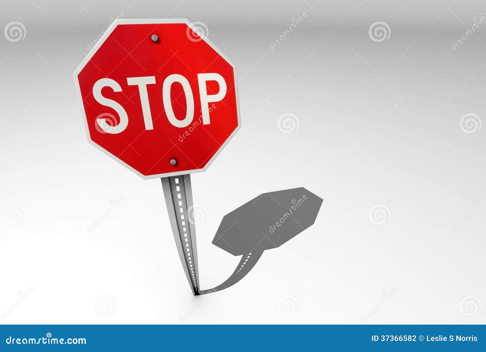 Traffic Stop Sign Over a Bright Background Stock Illustration ...