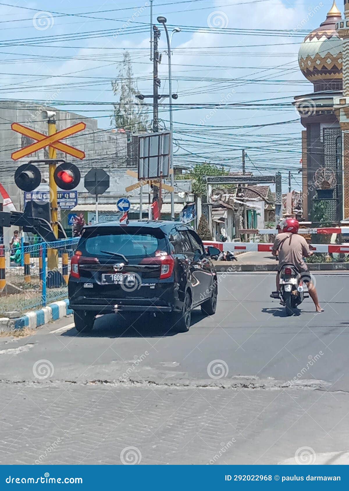 Traffic Stop when a Train Will Cross a Railway Editorial Stock Photo ...