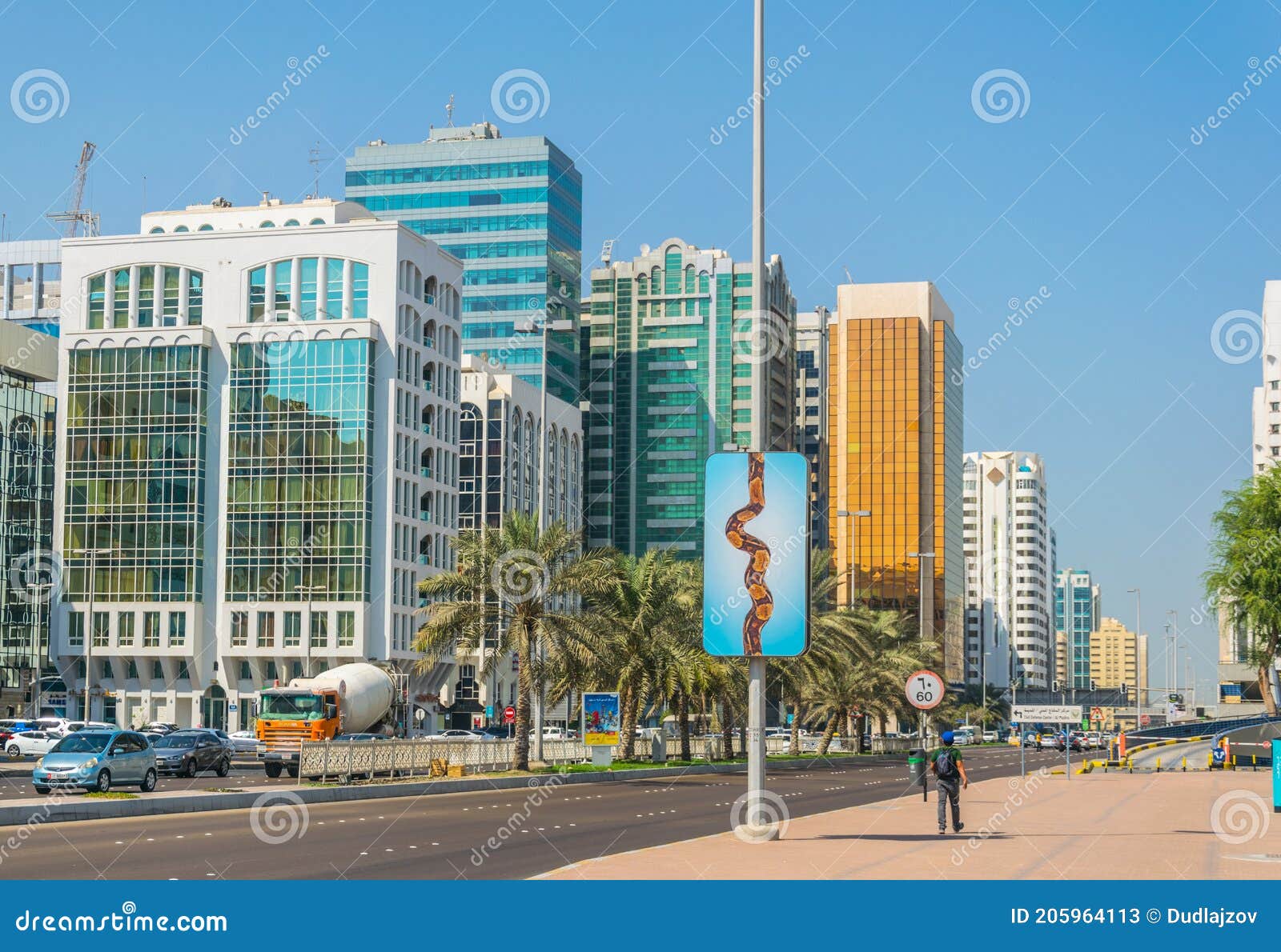 Traffic on a Street in Abu Dhabi, UAE Editorial Stock Photo - Image of ...