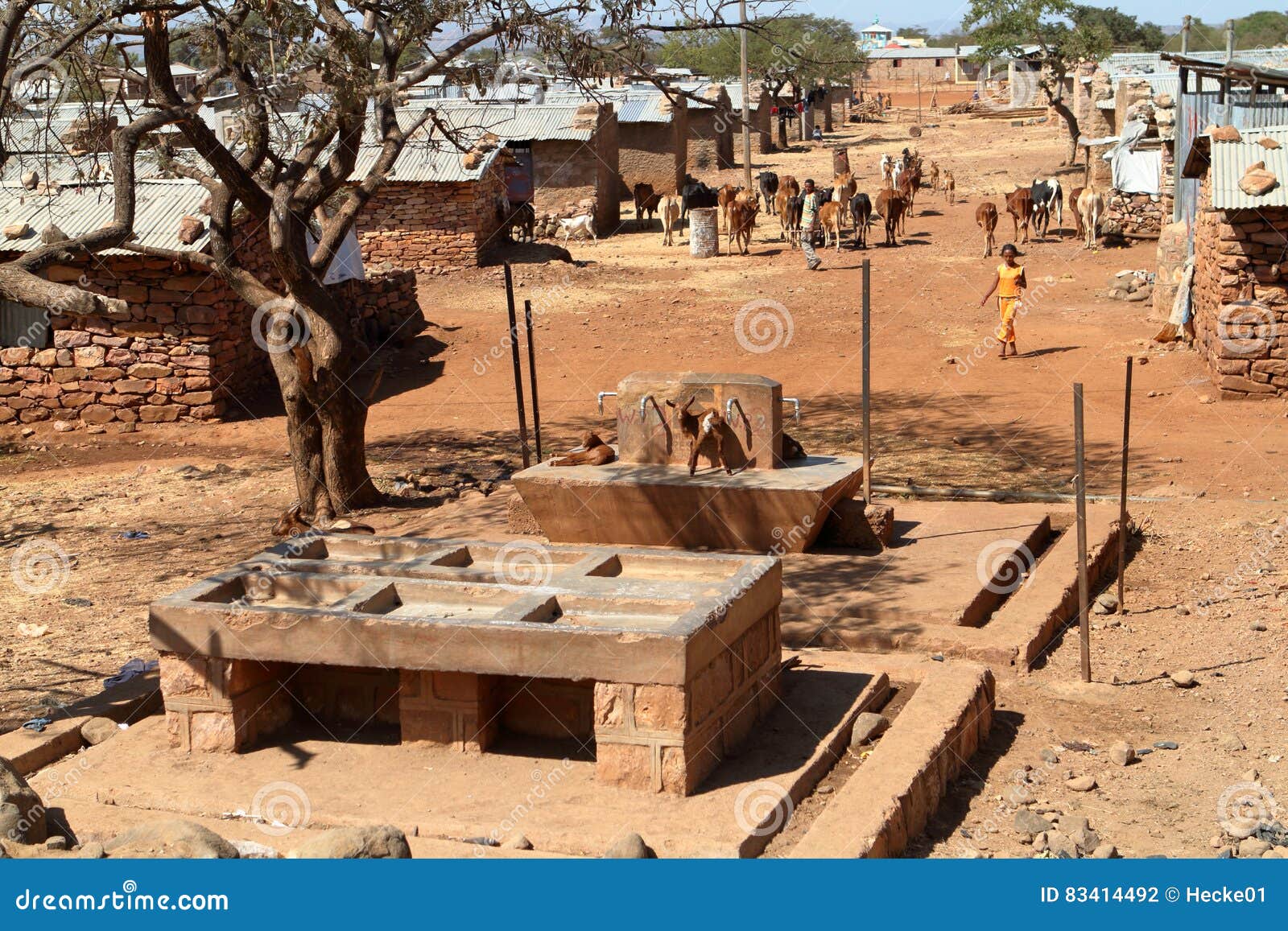 The Traffic in the Streets of Debark in Ethiopia Editorial Photography ...