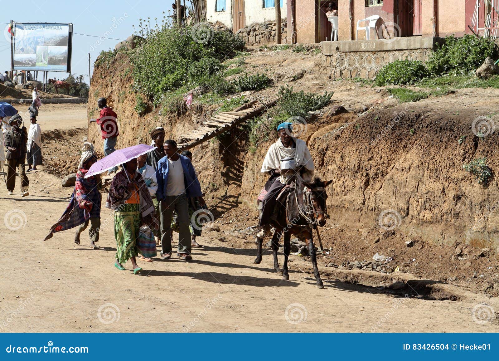 The Traffic in the Streets of Debark in Ethiopia Editorial Stock Image ...