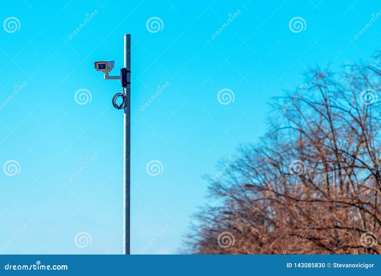 Traffic Surveillance Camera Mounted on the Post Stock Photo - Image of ...