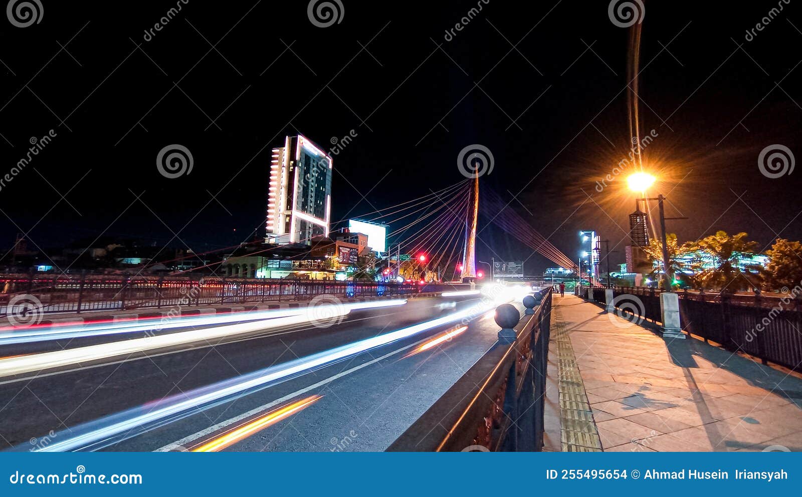 Traffic on the Tirtonadi Bridge, Surakarta, Central Java Editorial ...