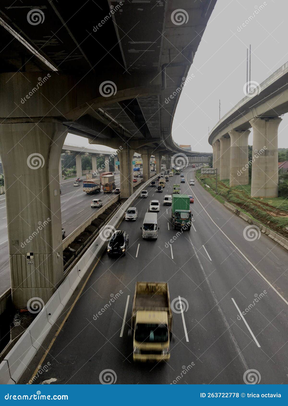 Indonesia overpass stock photo. Image of city, roadside - 263722778