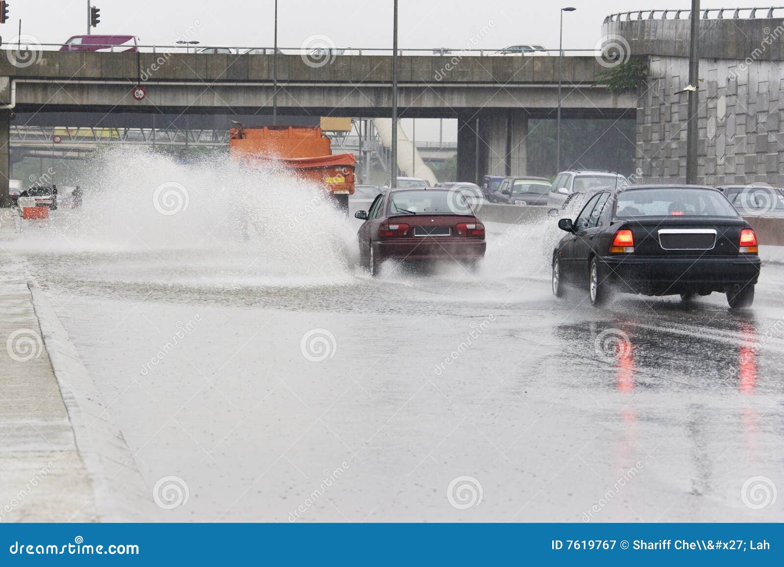 Torrential Rain On The Rooftop Stock Photo | CartoonDealer.com #221405142
