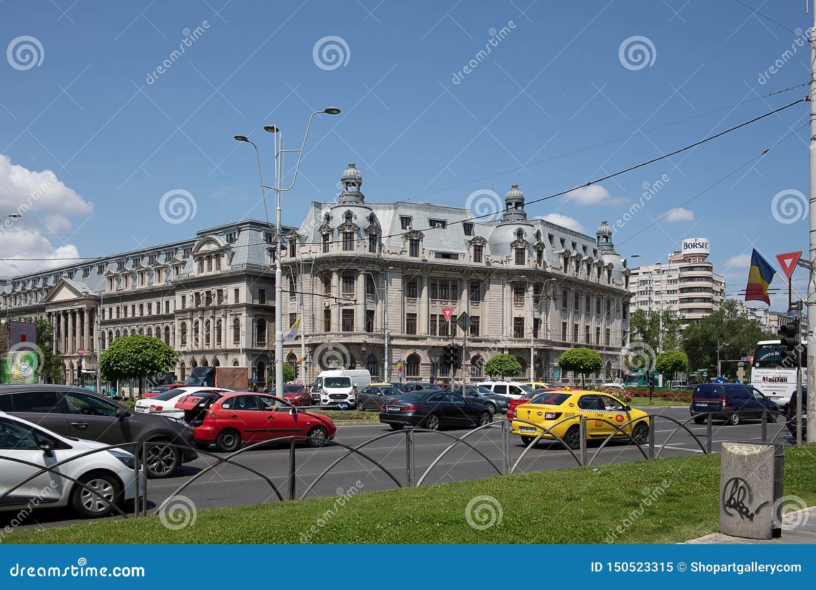 Traffic at University Square in Bucharest Editorial Image - Image of ...