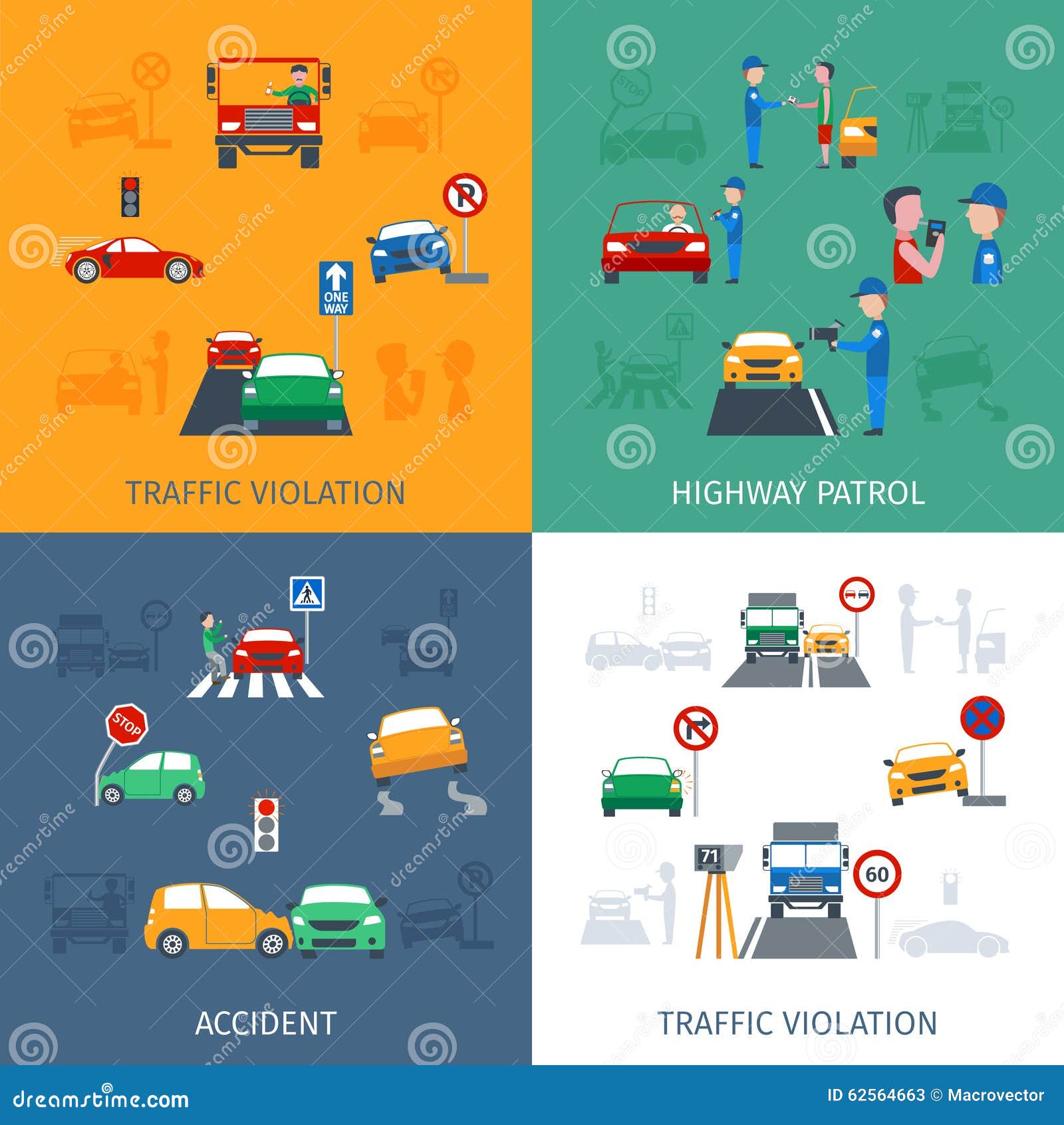Traffic Violation Set stock vector. Illustration of network - 62564663 Traffic Violation Set stock vector. Illustration of network - 62564663