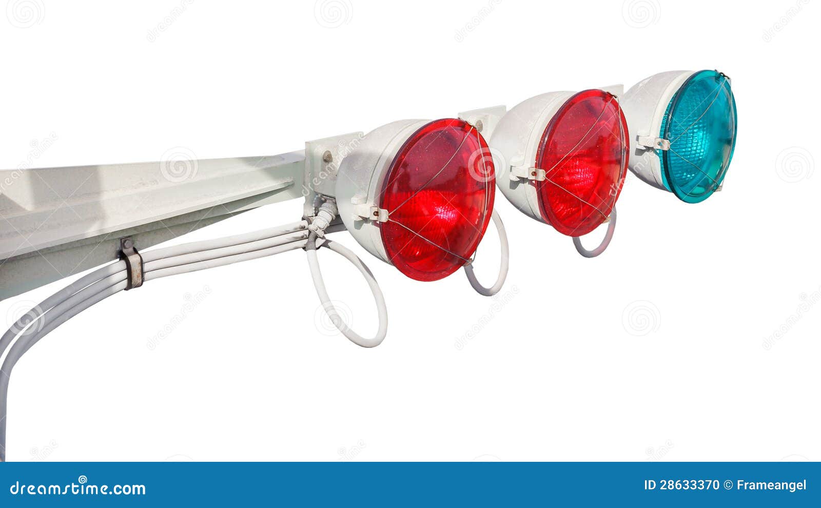 Traffic Warning Lights on White Stock Photo - Image of electricity ...