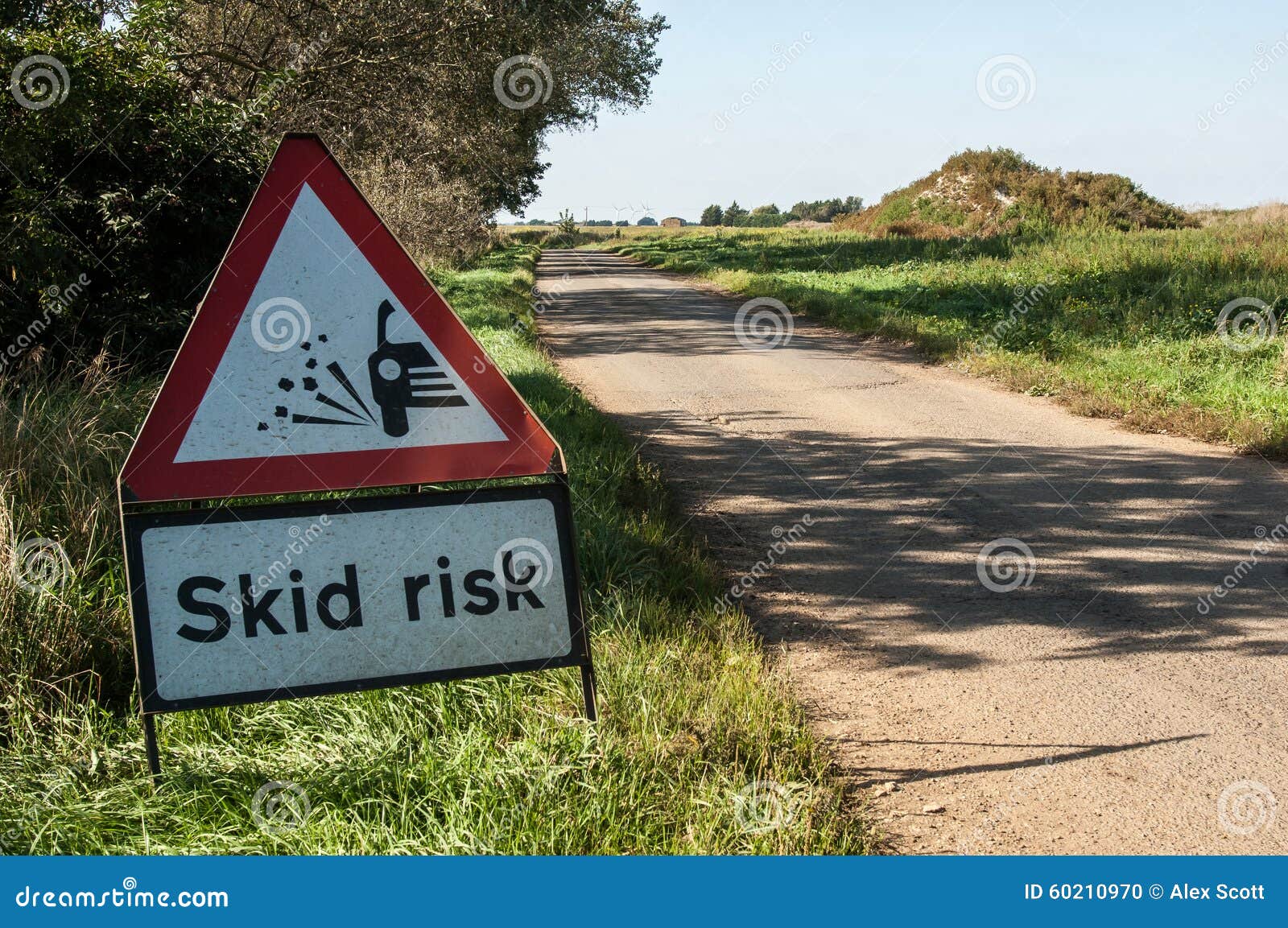 Traffic warning sign stock photo. Image of work, risk - 60210970