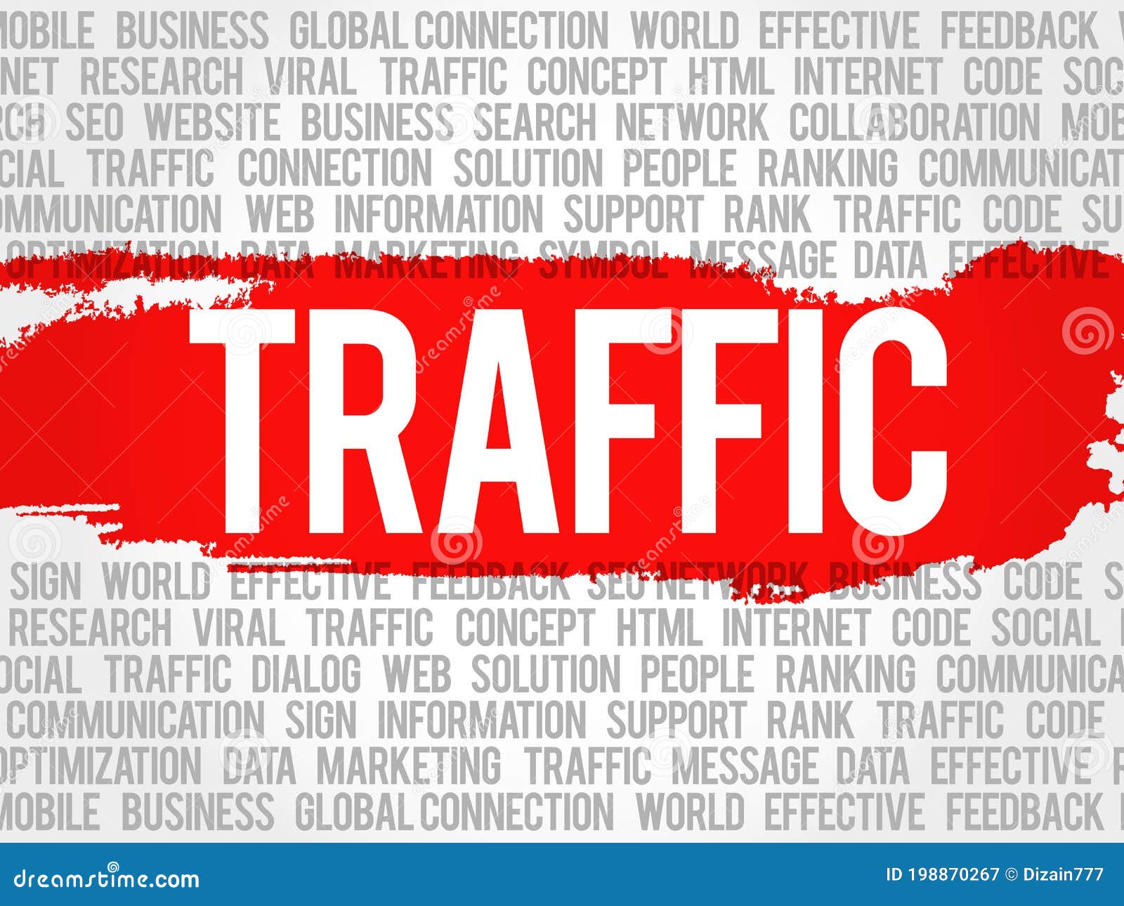 TRAFFIC word cloud stock illustration. Illustration of analyze - 198870267