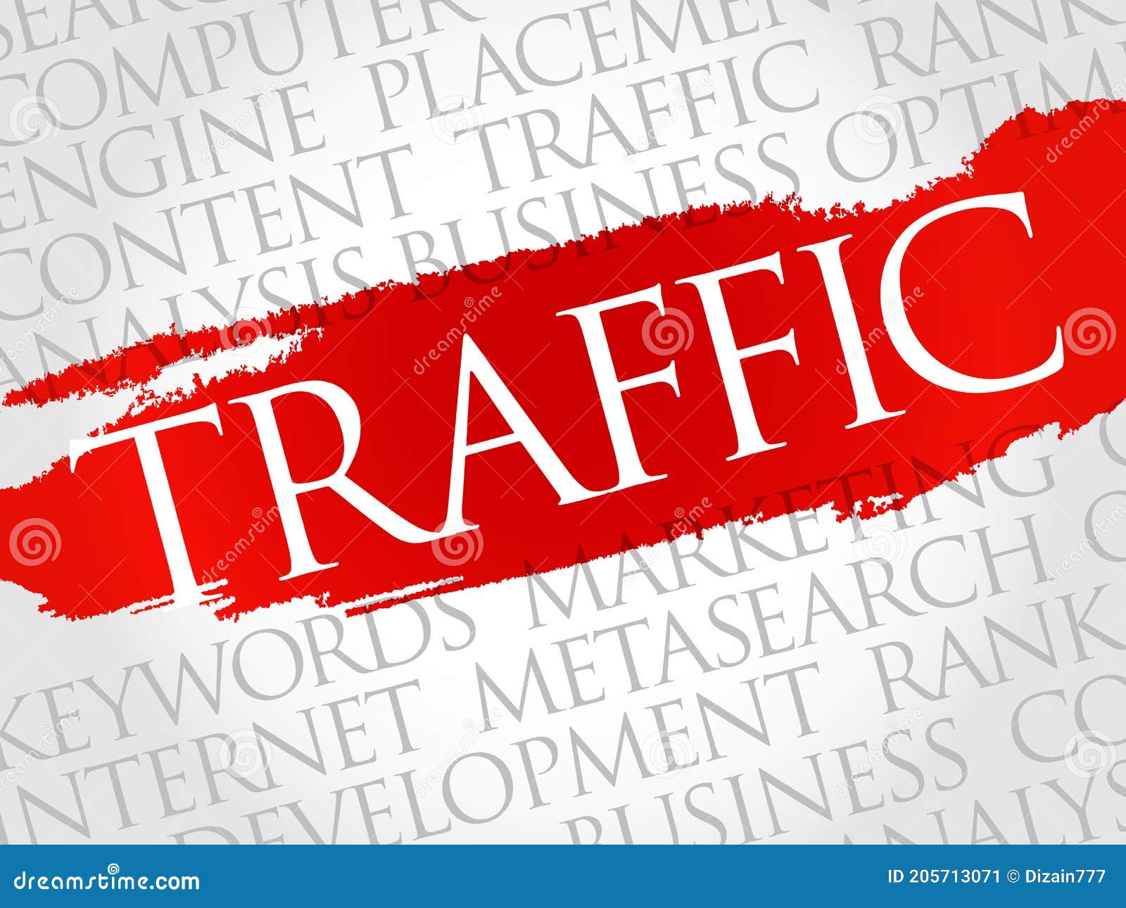 TRAFFIC word cloud stock illustration. Illustration of boost - 205713071