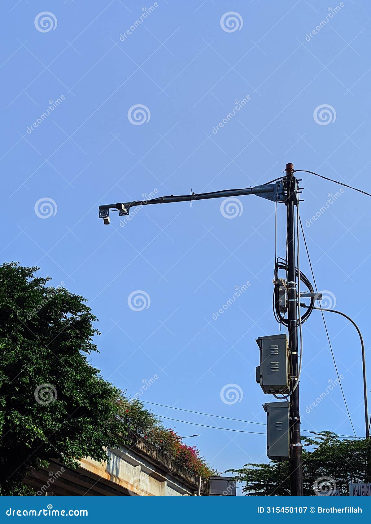 Trafic Light with Cctv in Th Street Stock Image - Image of traficlight ...