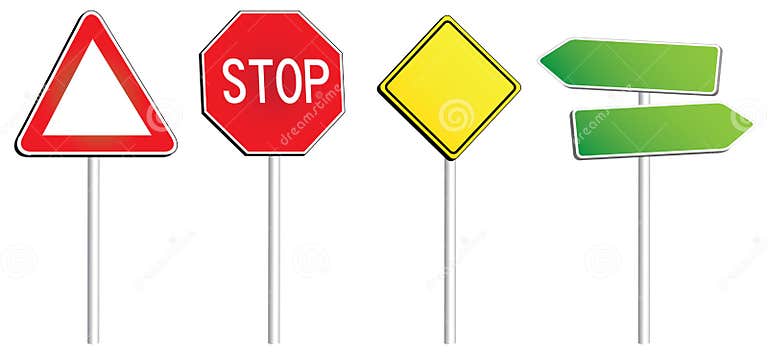 Trafic Signs stock vector. Illustration of entry, green - 23200882