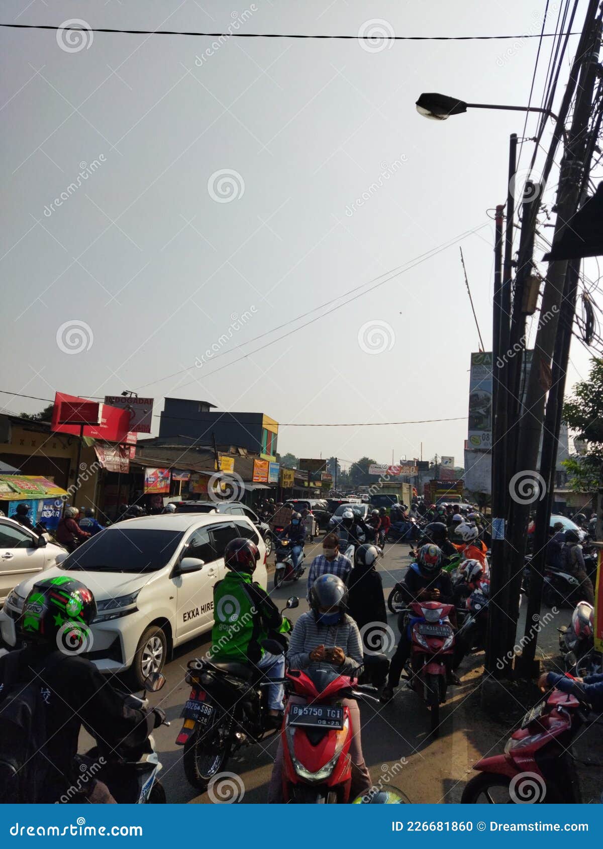 Traficc in Indonesia Place for Work with Bisnis Editorial Image - Image ...