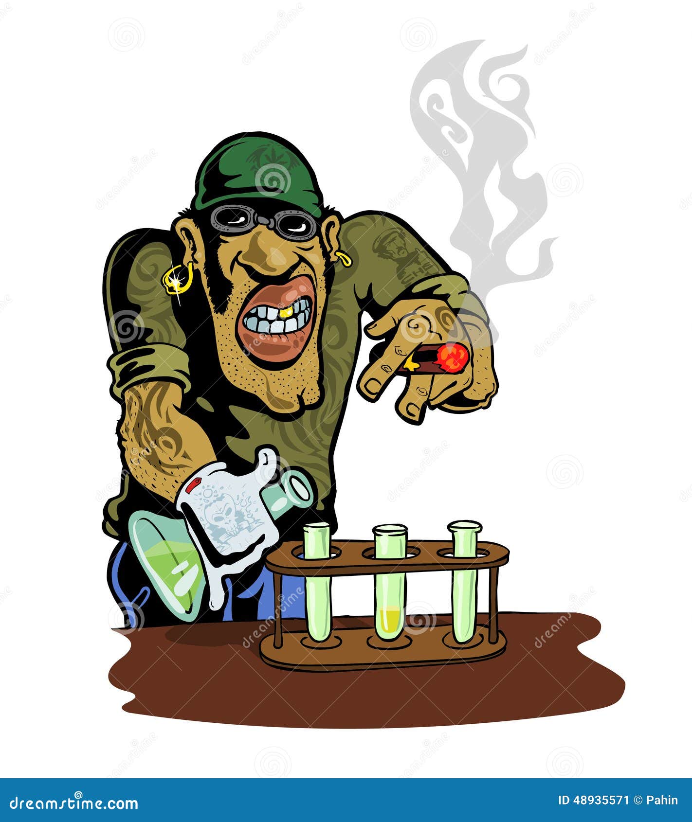 Trafiquant de drogue illustration de vecteur. Illustration du ...